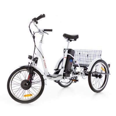 Trojkolesový elektrický bicykel Tornádo ZTECH, biely | Unizdrav